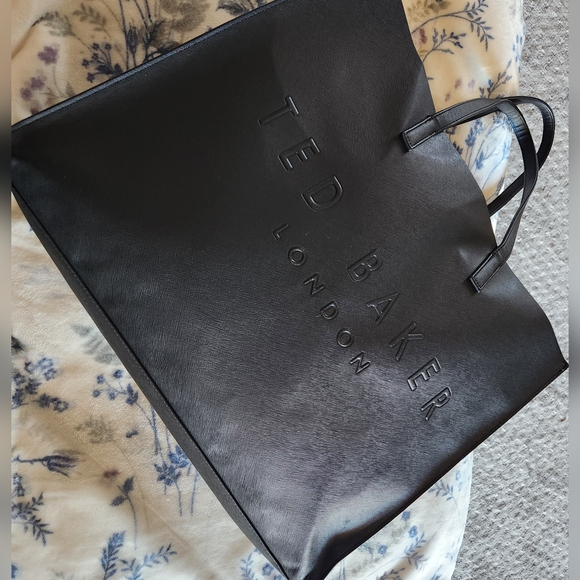 Ted Baker London | Bags | Ted Baker London Black Canvas Large Tote ...